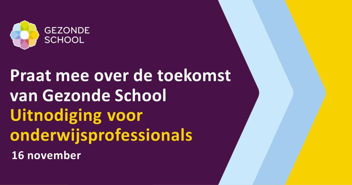 GLOS | Grote dialoogsessie over Gezonde School