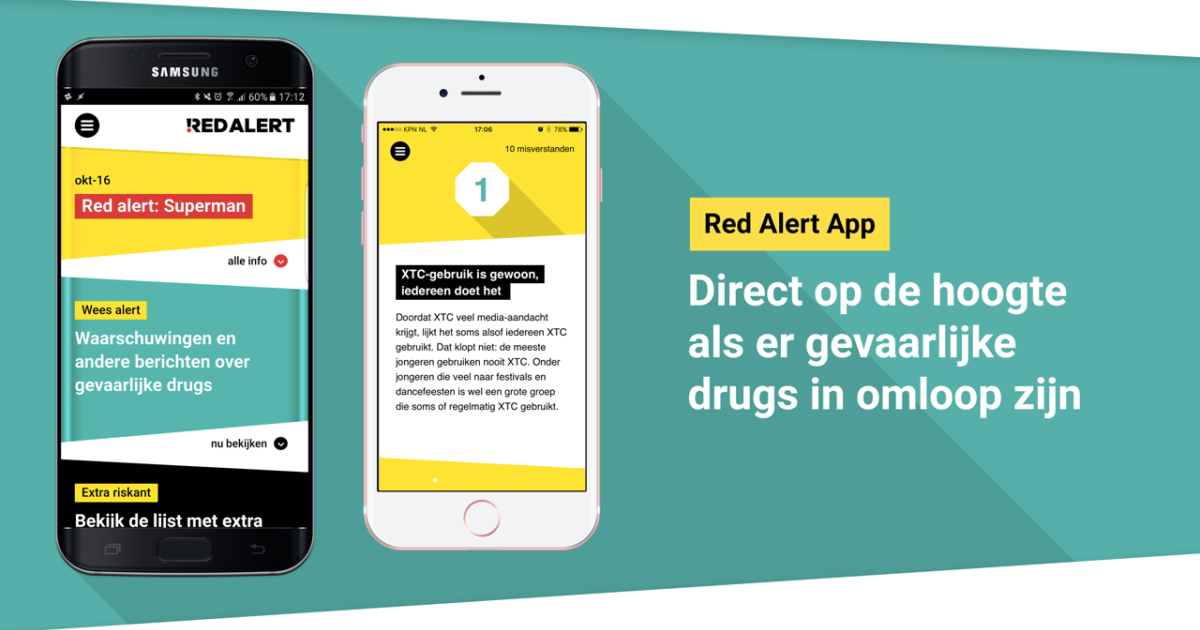 GLOS | Gebruikers geven drugsalarm-app Red Alert 4 sterren